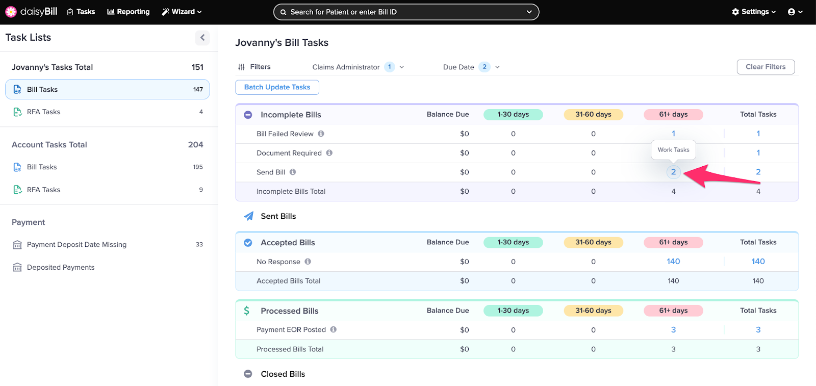 Tasks Explained | daisyBill