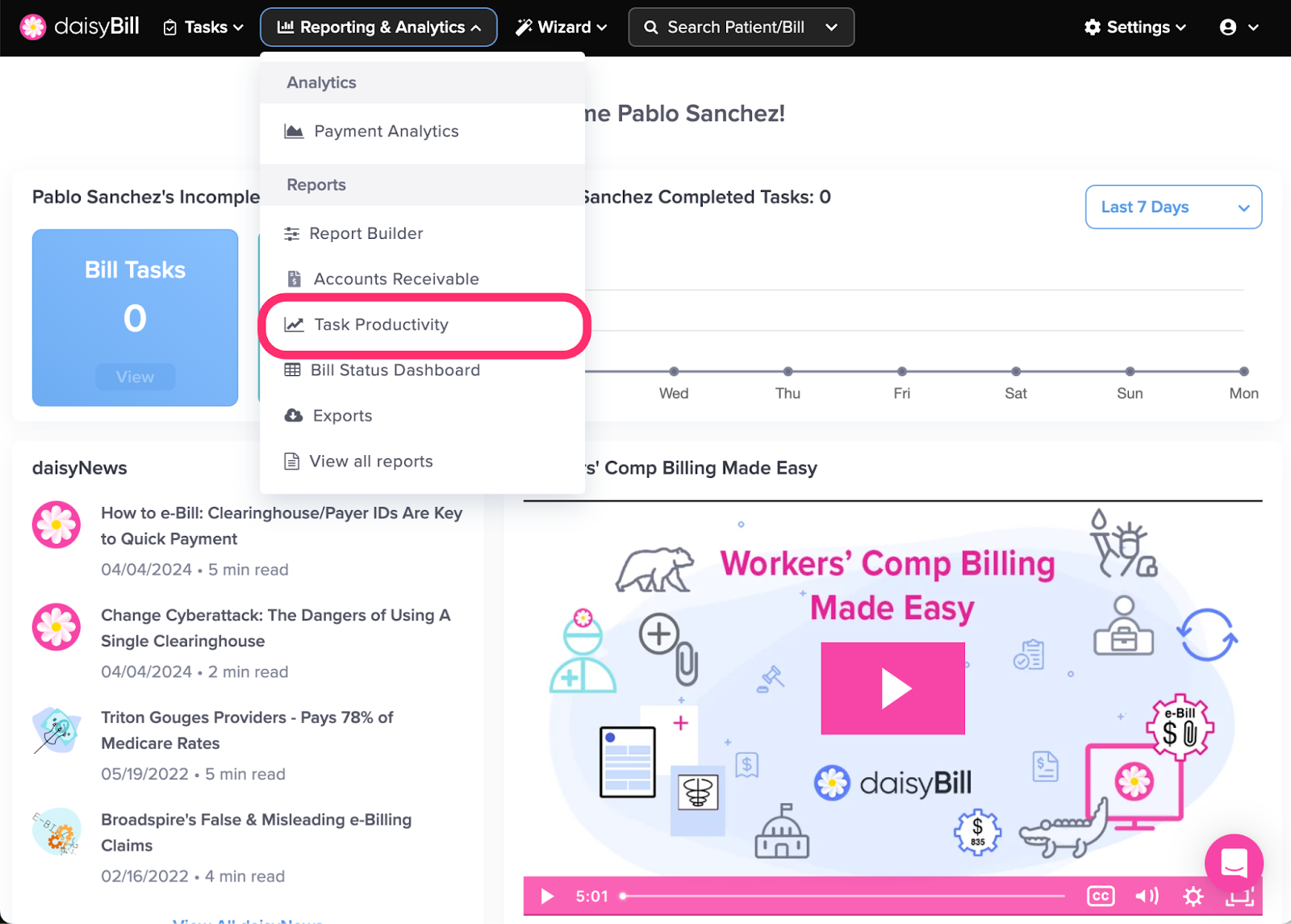 Reporting Page Explained | daisyBill