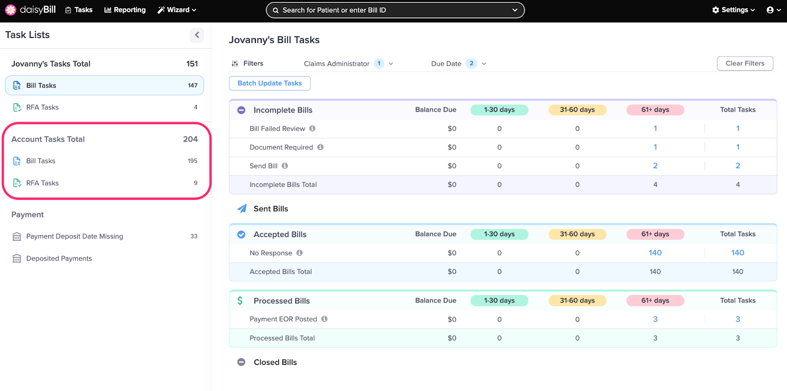 Tasks Explained | daisyBill