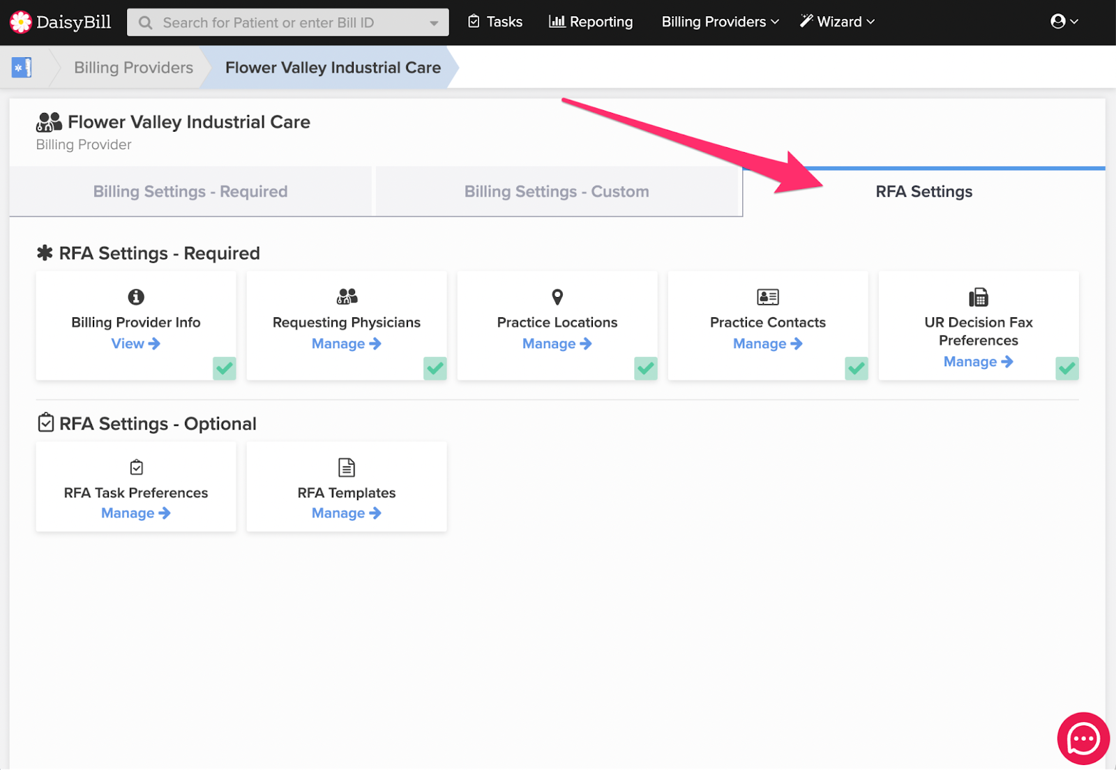 RFA Templates | daisyBill