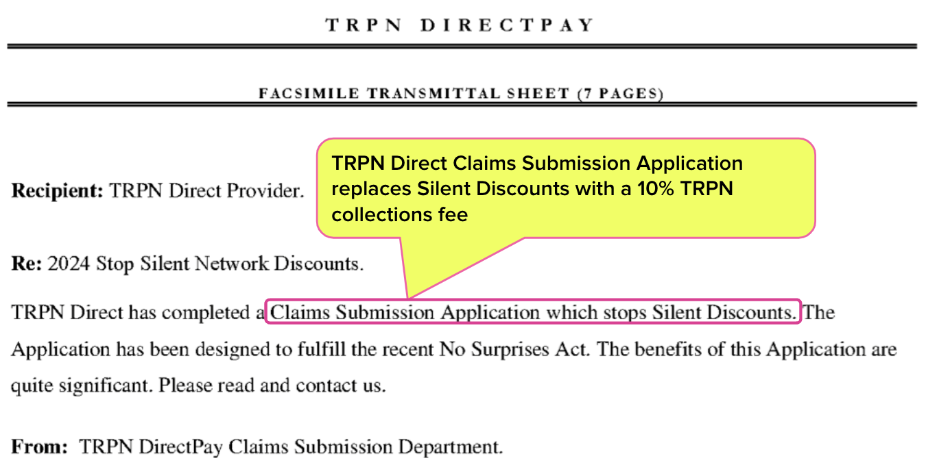 Provider Alert! New 2024 TRPN DirectPay Scheme | daisyBill