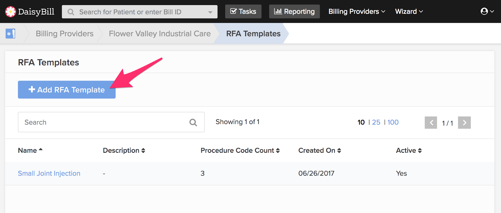 RFA Templates | daisyBill