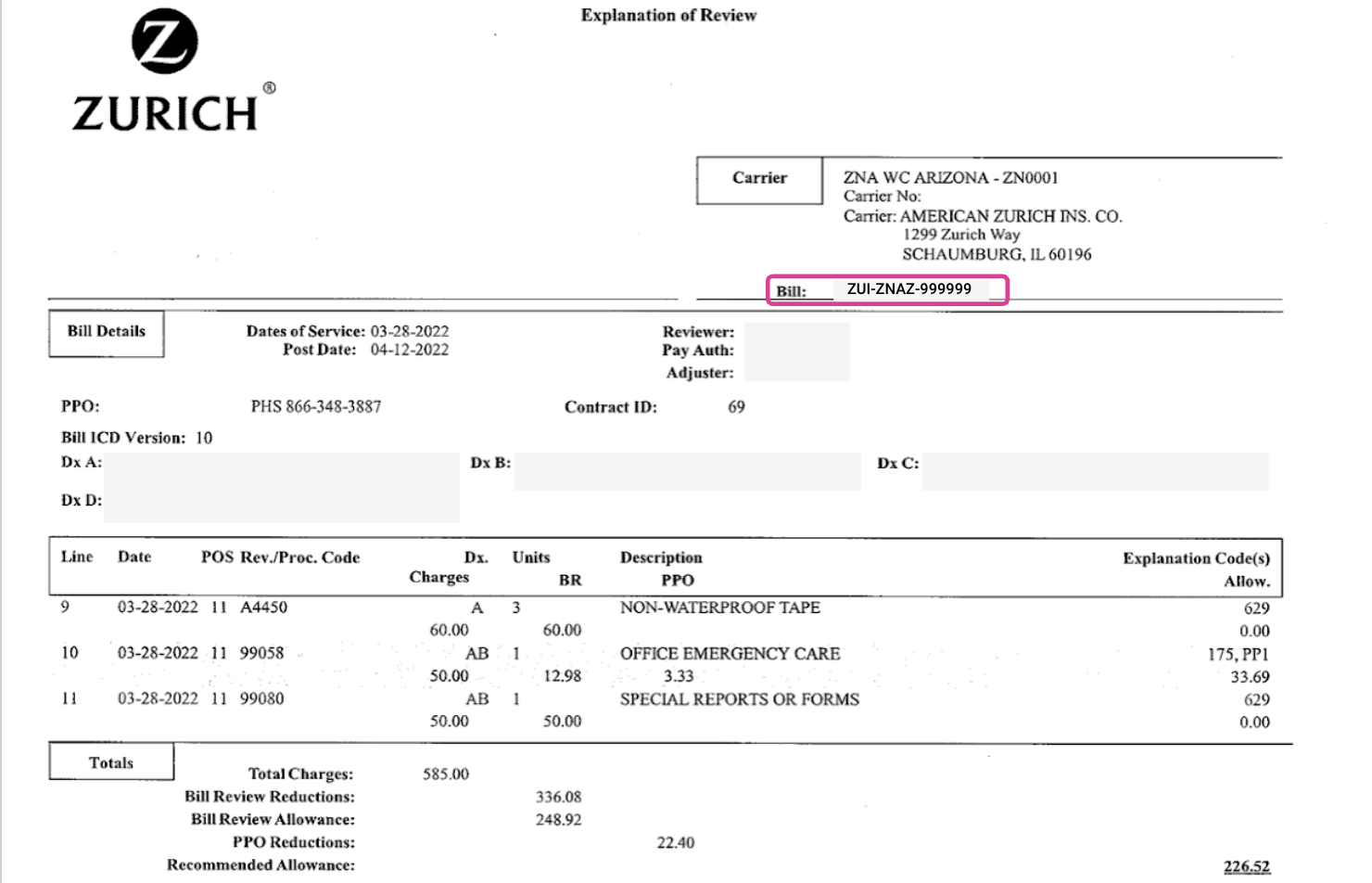 Payer Claim Control Number | daisyBill