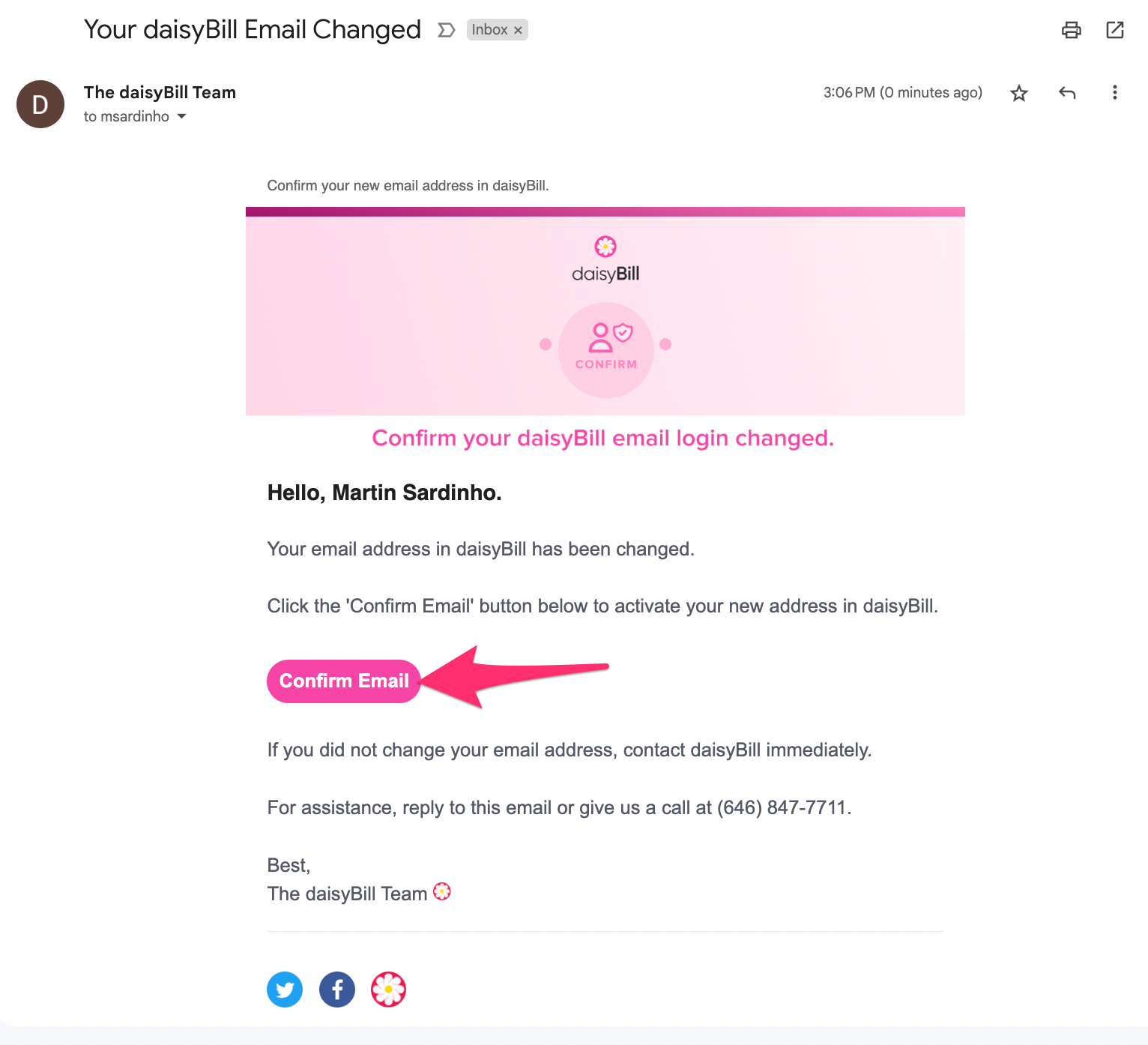 Edit Your Settings | daisyBill