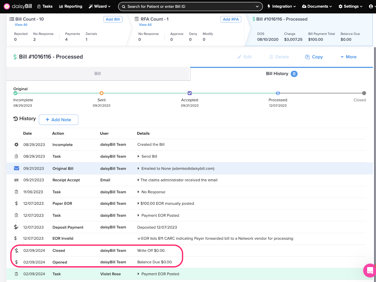 Bill History Explained | daisyBill