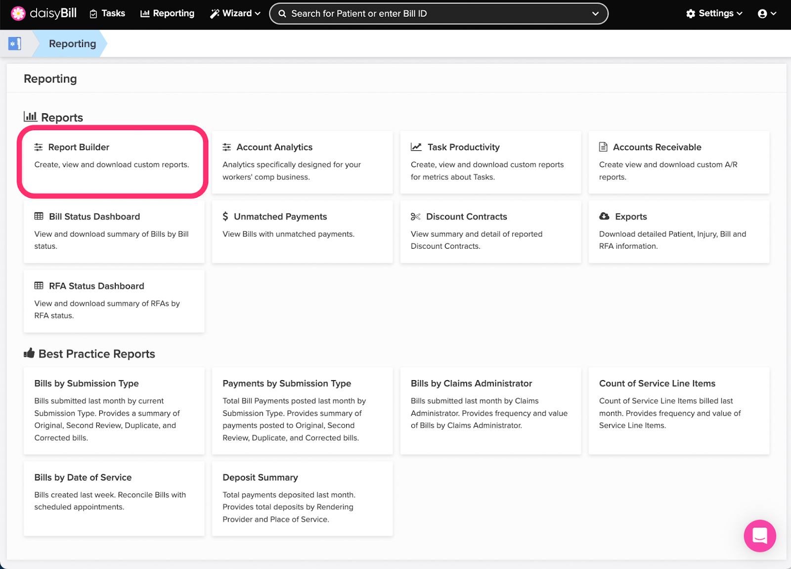 Report Builder | daisyBill